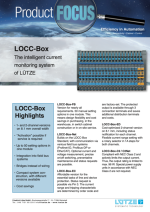 LOCC Box InfoBank - Lutze Ltd.